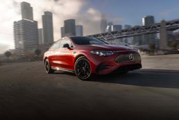 Photo and video assets of the all-new electric CLA in San Francisco