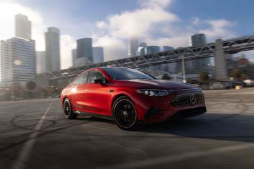 Photo and video assets of the all-new electric CLA in San Francisco