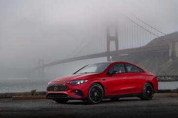 Photo and video assets of the all-new electric CLA in San Francisco