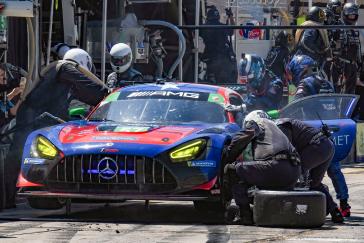 Winward Racing No. 57 Mercedes-AMG GT3 and Co-Drivers Russell Ward and ...