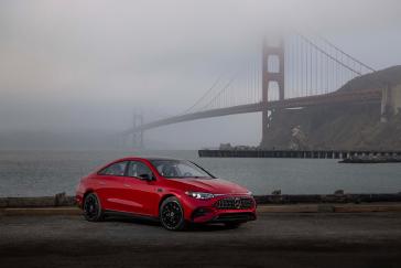 Photo and video assets of the all-new electric CLA in San Francisco